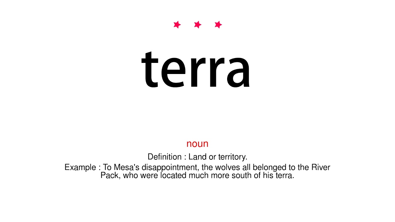 How to pronounce terra - Vocab Today - YouTube