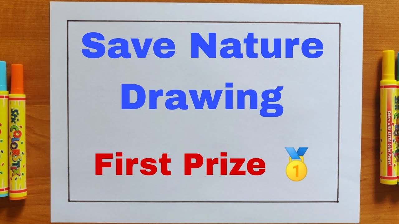 Save Nature drawing| World Nature Conservation drawing |Nature ...