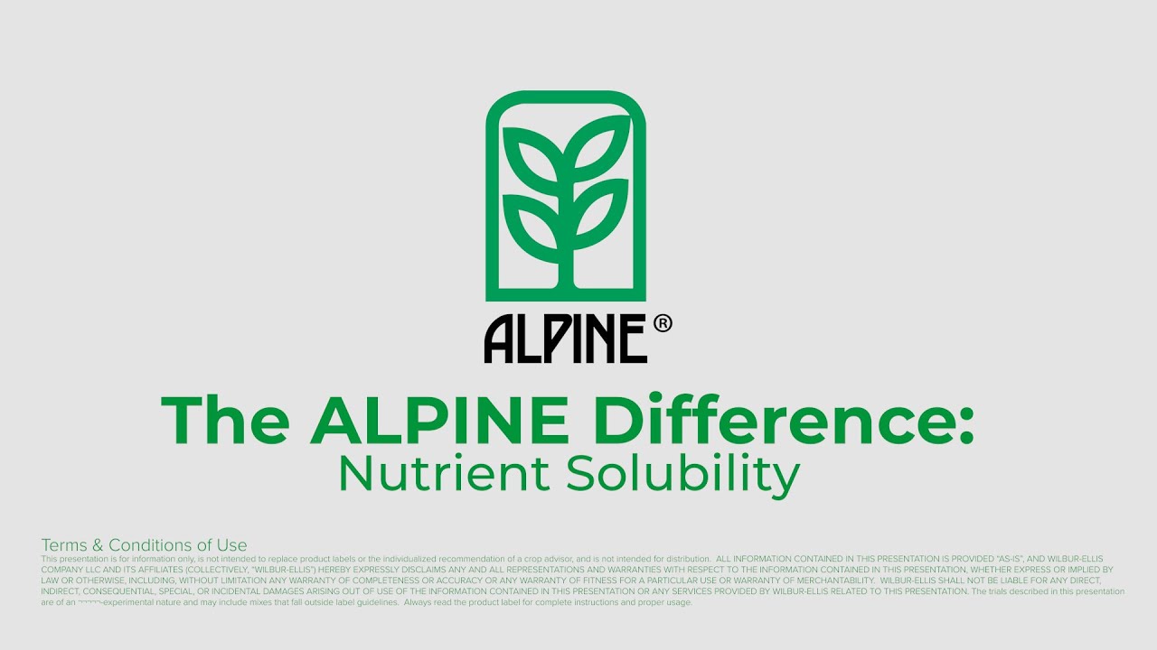 ALPINE Nutrient Solubility - YouTube