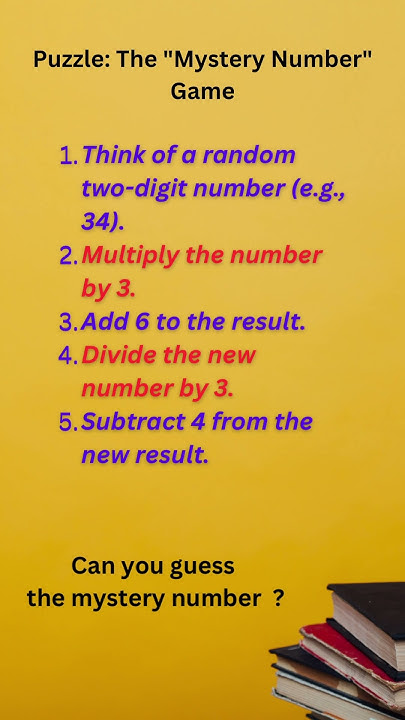 Puzzle The Mystery Number Game - YouTube