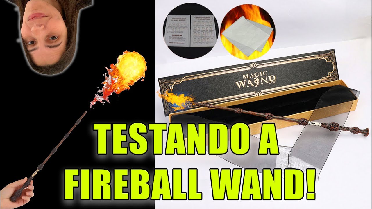 TESTANDO A FIREBALL HARRY POTTER WAND!! Funciona? - YouTube