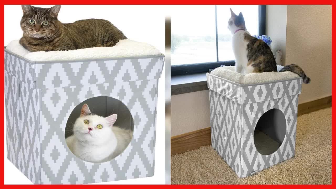 Bon produit - Kitty City Grand lit pour chat, cube empilable pour chat, maison pour chat d ...