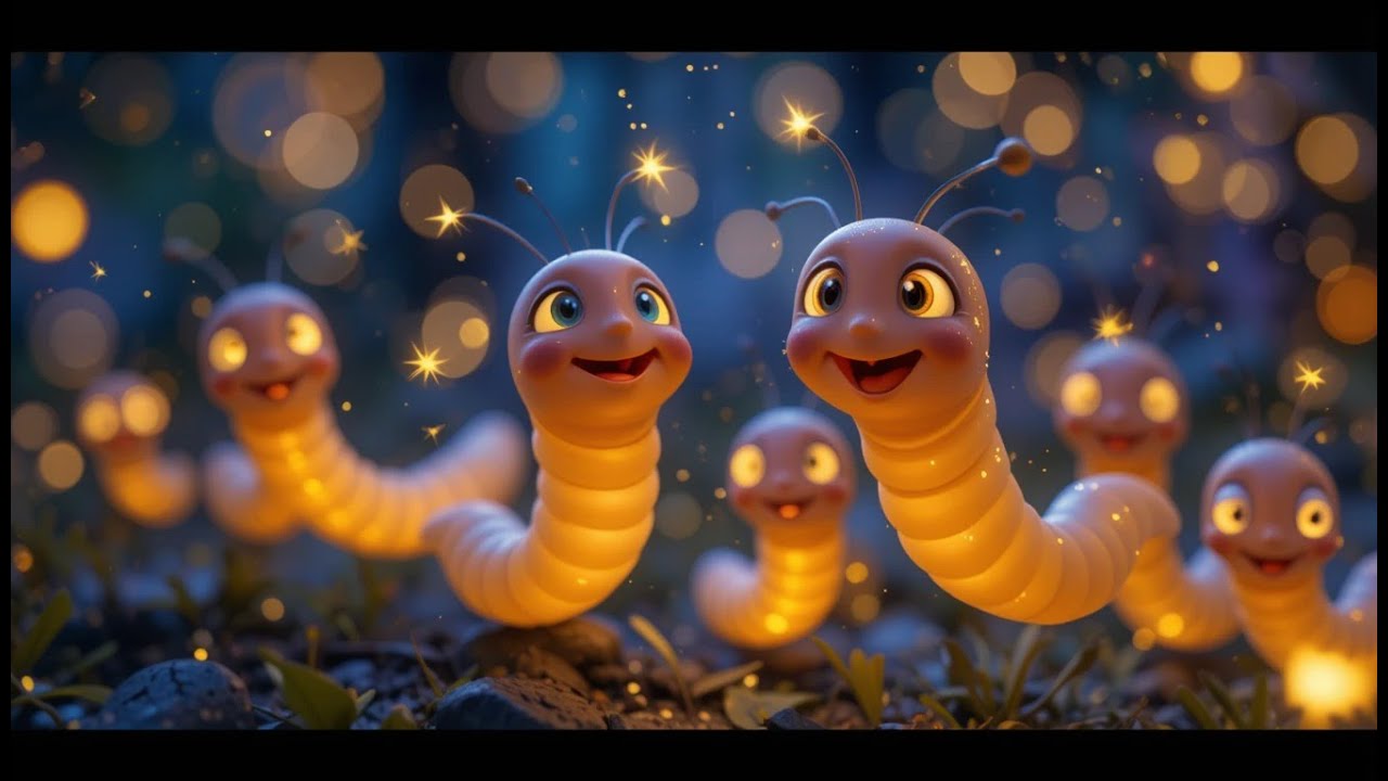 Tiny Glow Worms Light the Skies! Rhyme Song | Fun Nursery Rhyme for ...