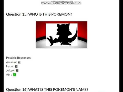 Who’s That Pokemon Answers - YouTube