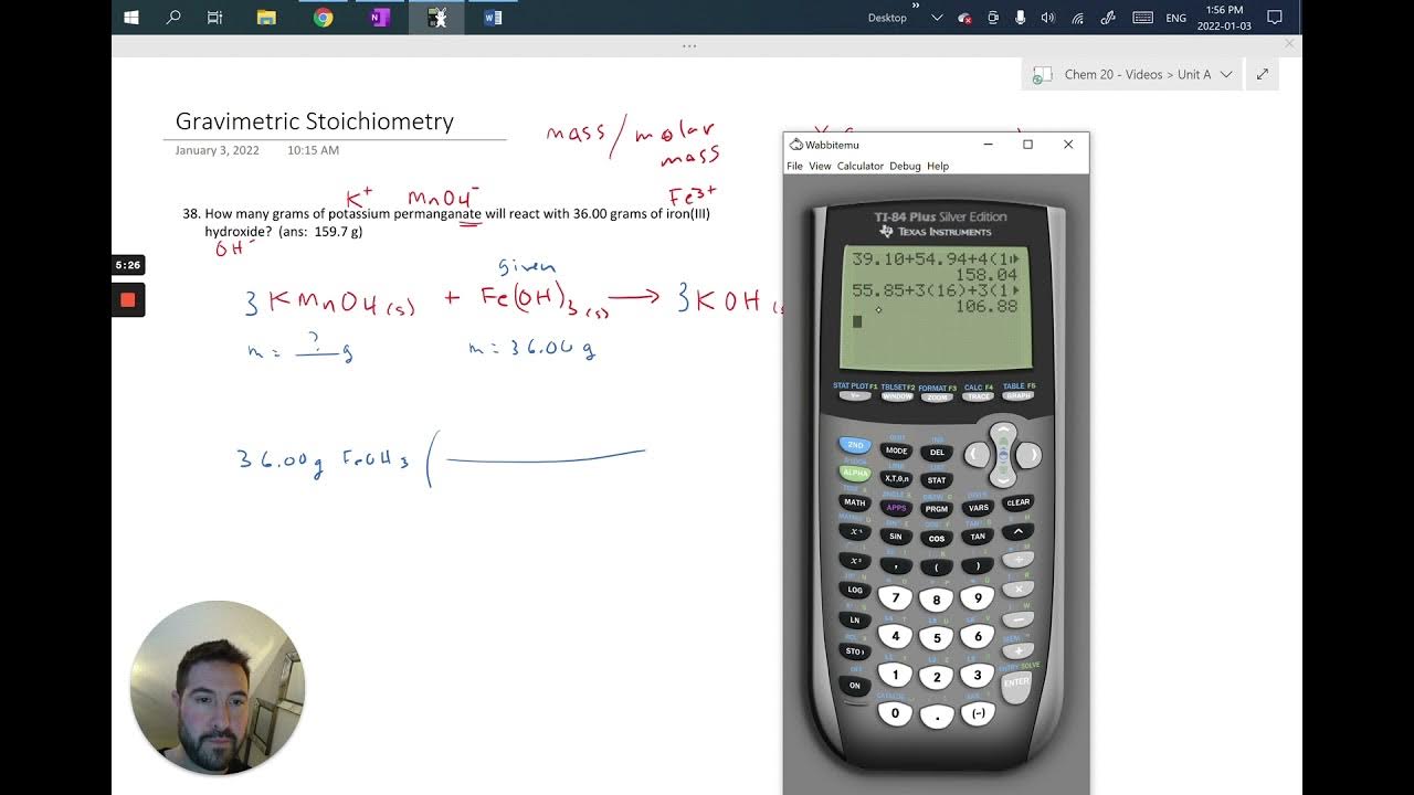 Chem 20 - Unit D: Gravimetric Stoichiometry - YouTube