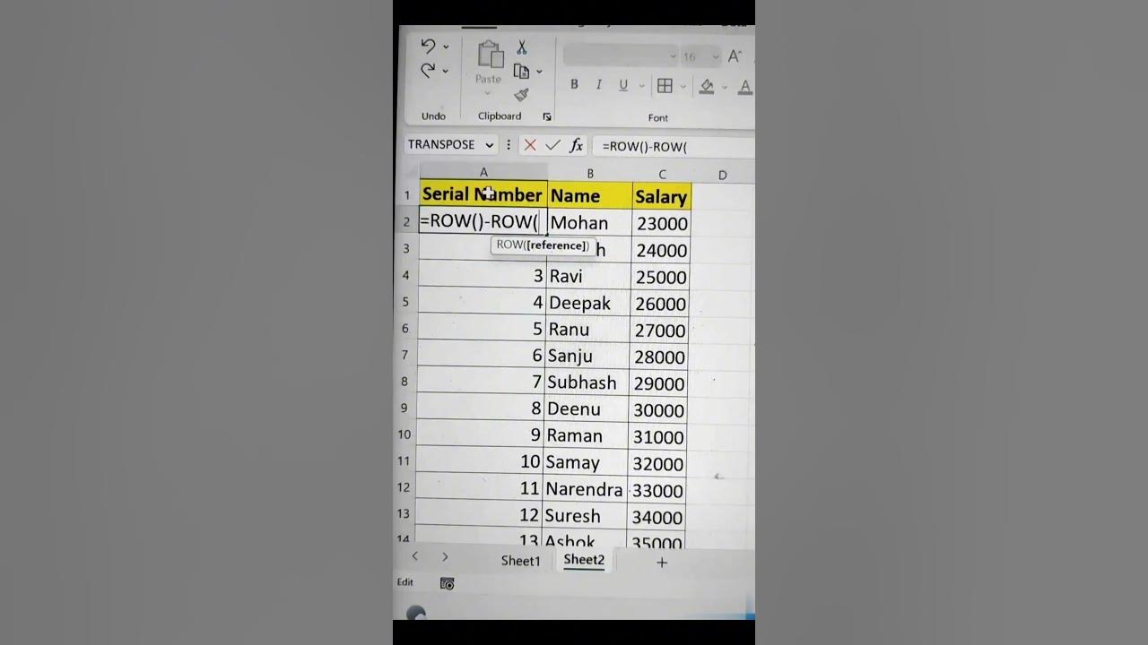 How to create automatically update serial number in Excel #excel #exceltutorial #treanding - YouTube