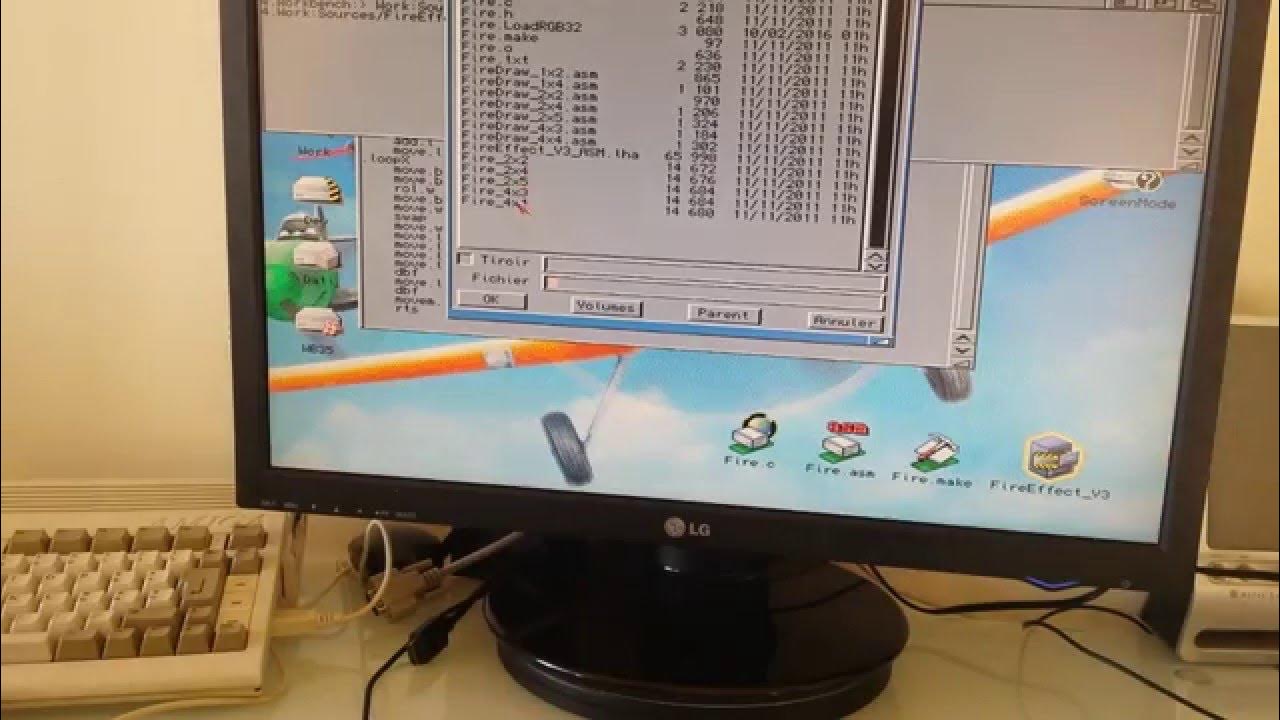 Amiga 600 - Vampire V2-128 - Fire Effect ASM rewrite - YouTube