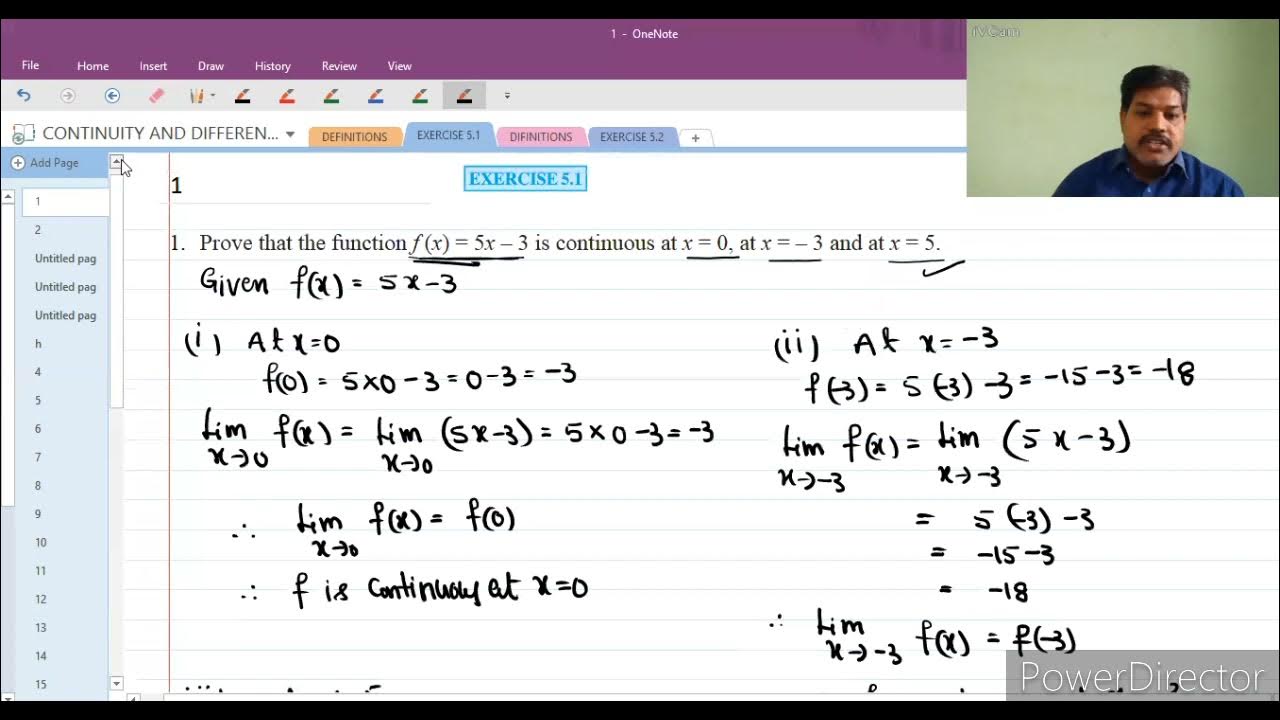 Lecture 5.03 CONTINUTY AND DIFFERENTIABILITY - YouTube
