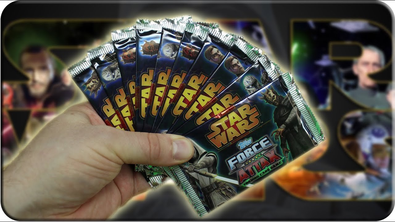 Star Wars Force Attax The Clone Wars UNBOXING 10 Booster Serie 4 - YouTube