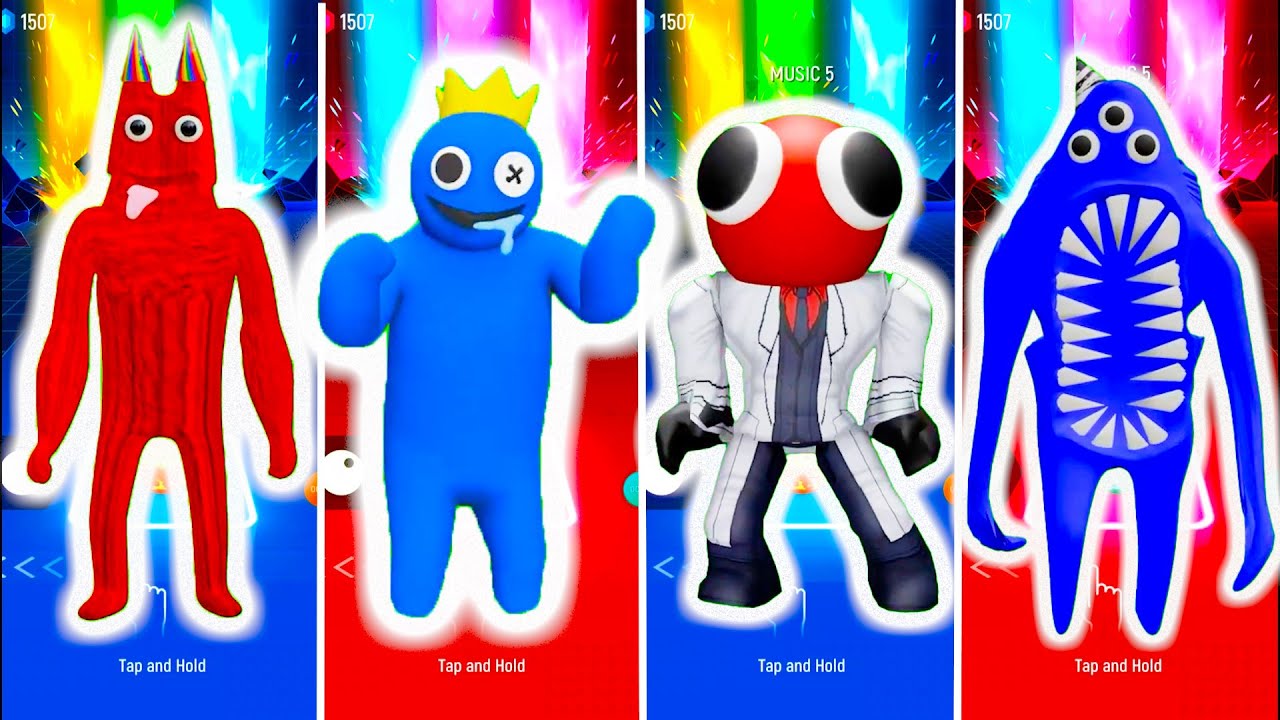 Ban Ban VS Blue Rsinbow Friend VS Red Rainbow Friend VS Nab Nab Tiles ...