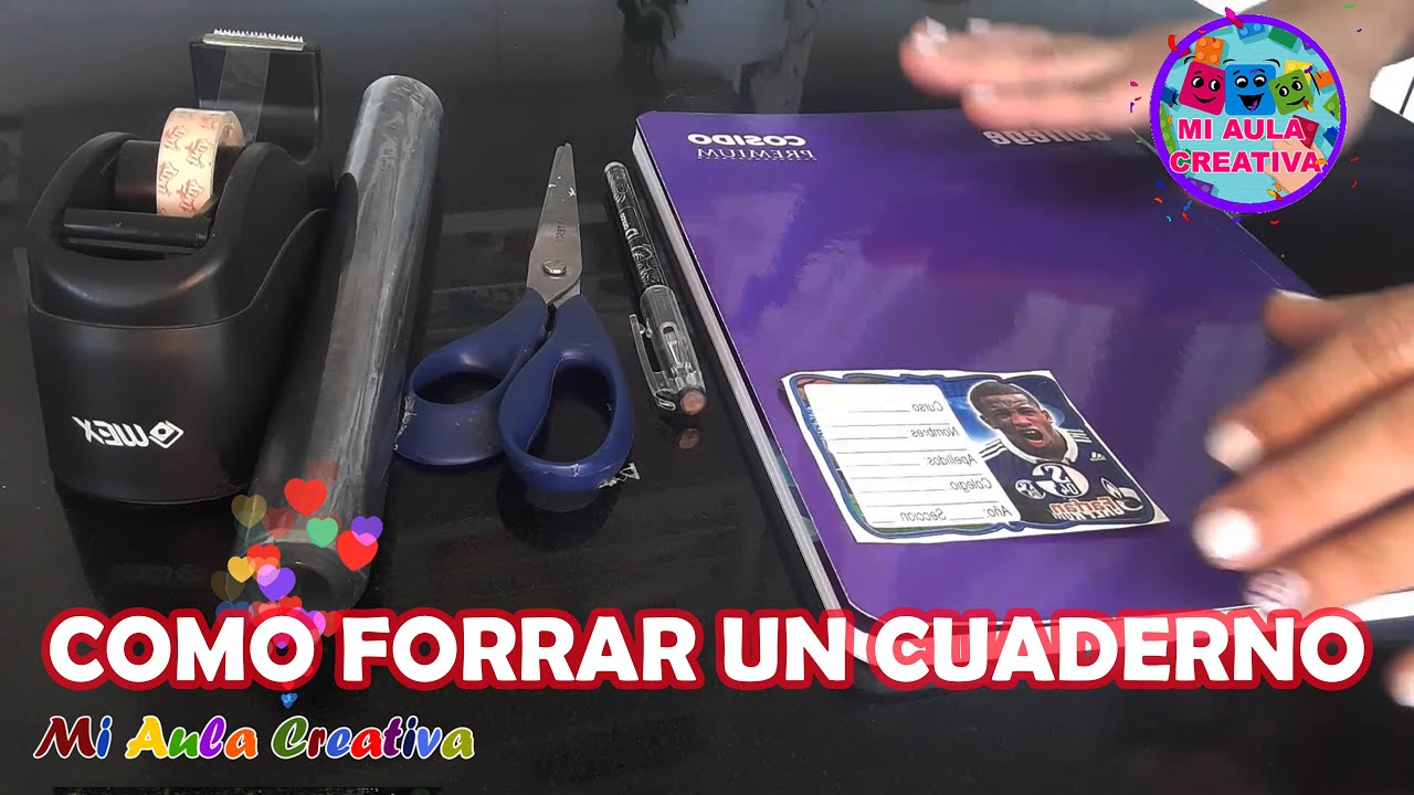Como Forrar un Cuaderno | Método Fácil - YouTube