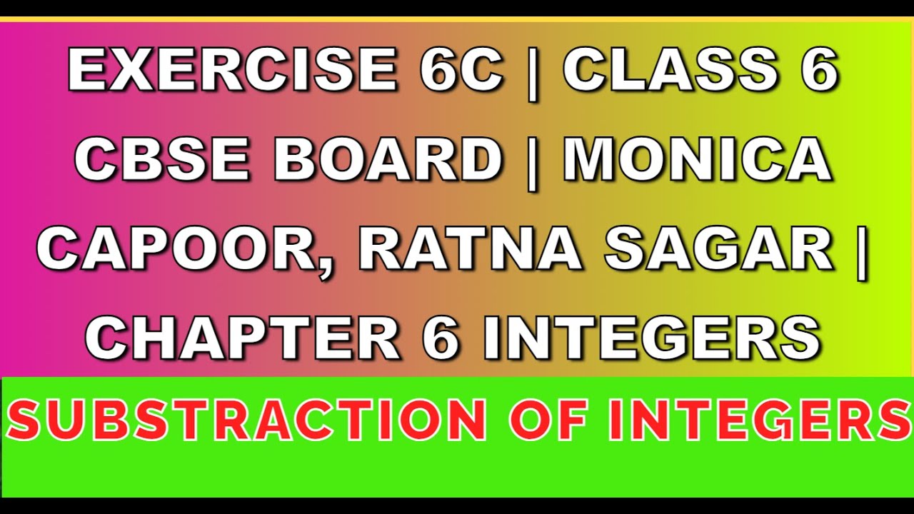 EXERCISE 6 C (FULL) | CLASS 6 CBSE | MONICA CAPOOR , RATNA SAGAR ...