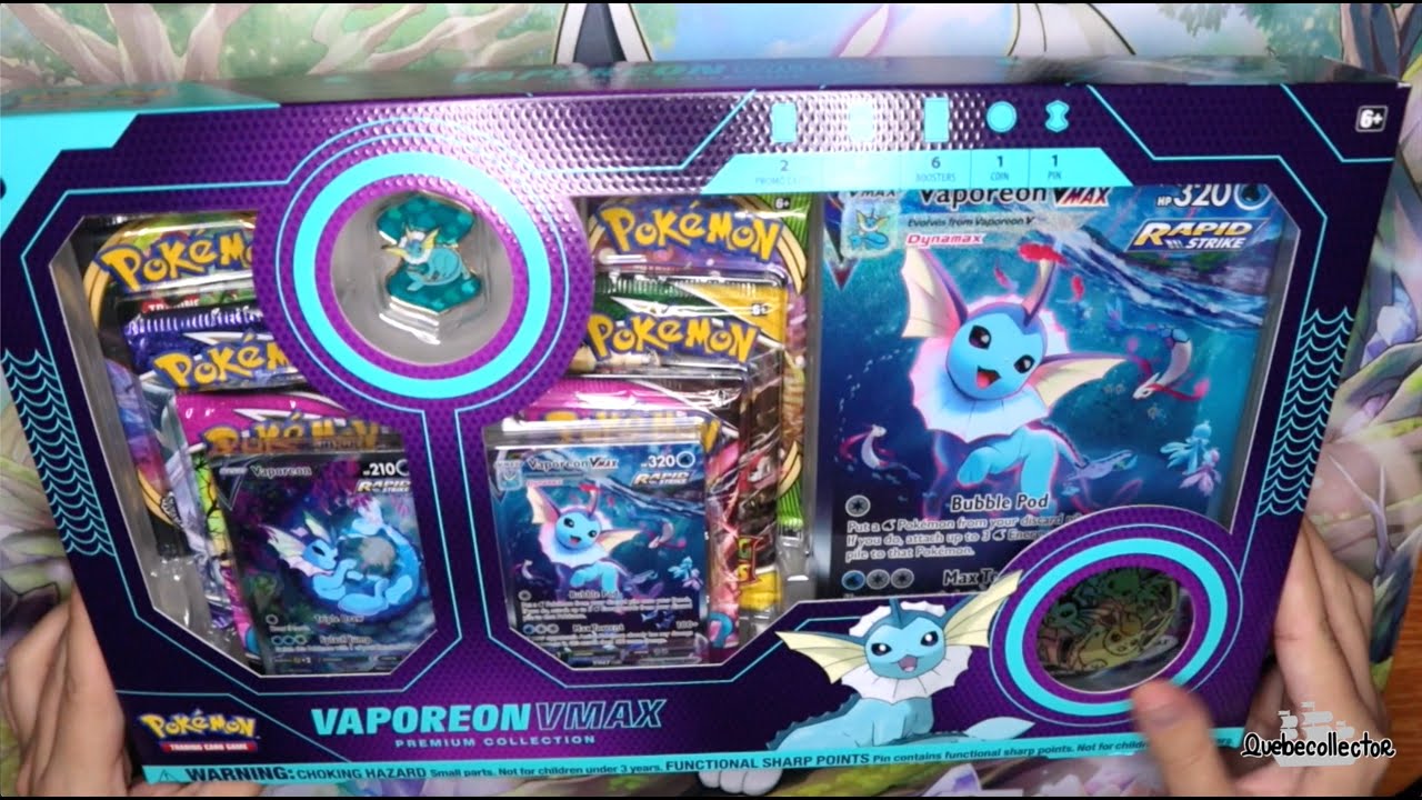 Pokemon TCG - Vaporeon Vmax Premium Collection (Unboxing - No comments ...
