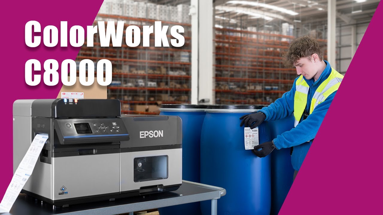 EPSON ColorWorks C8000 címkenyomtató - YouTube