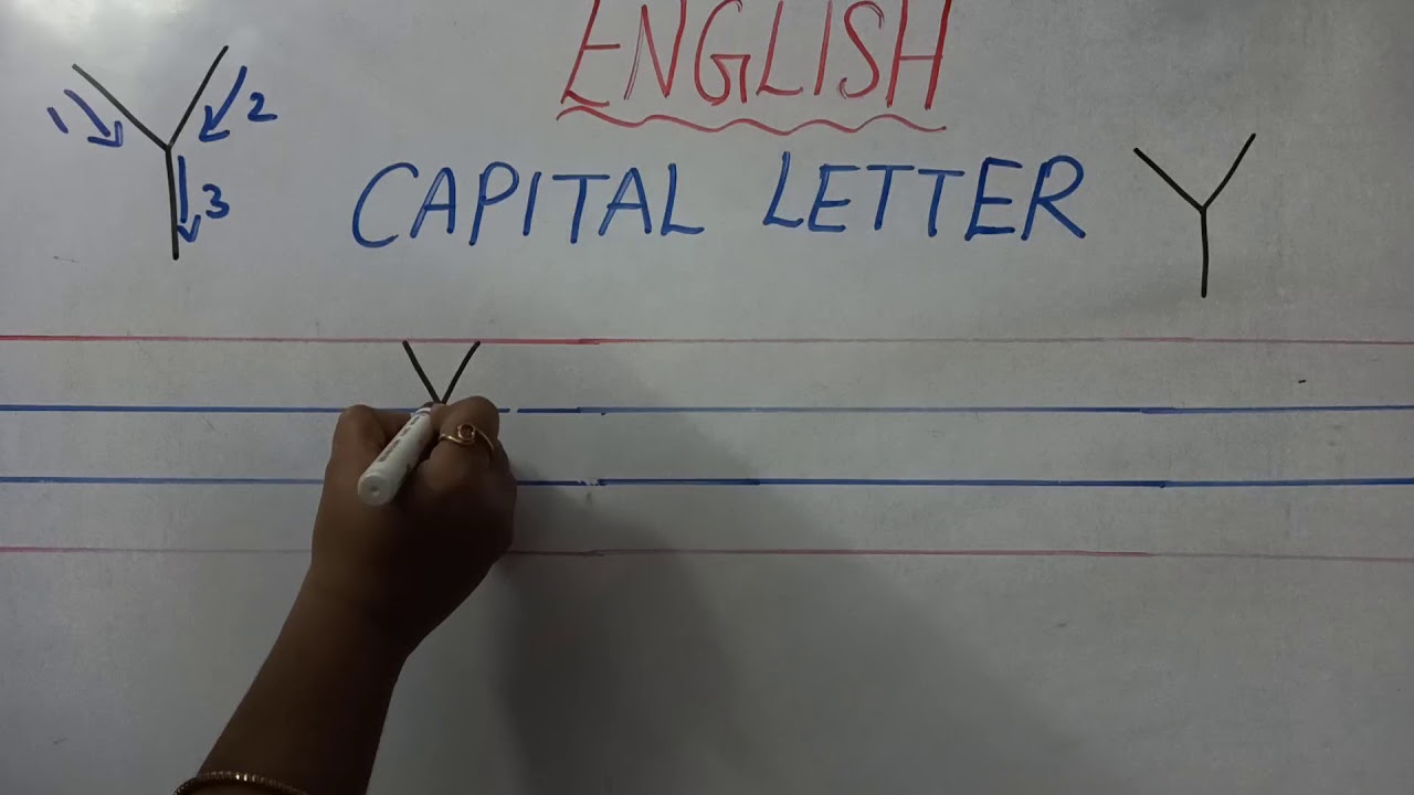 Capital letter writing 'Y' - YouTube