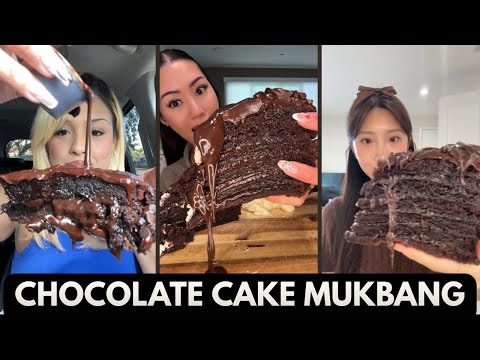 Chocolate Cake Overload! 🤎 Sweet & Satisfying Mukbang Compilation #tiktok #chocolatecake #mukbang 