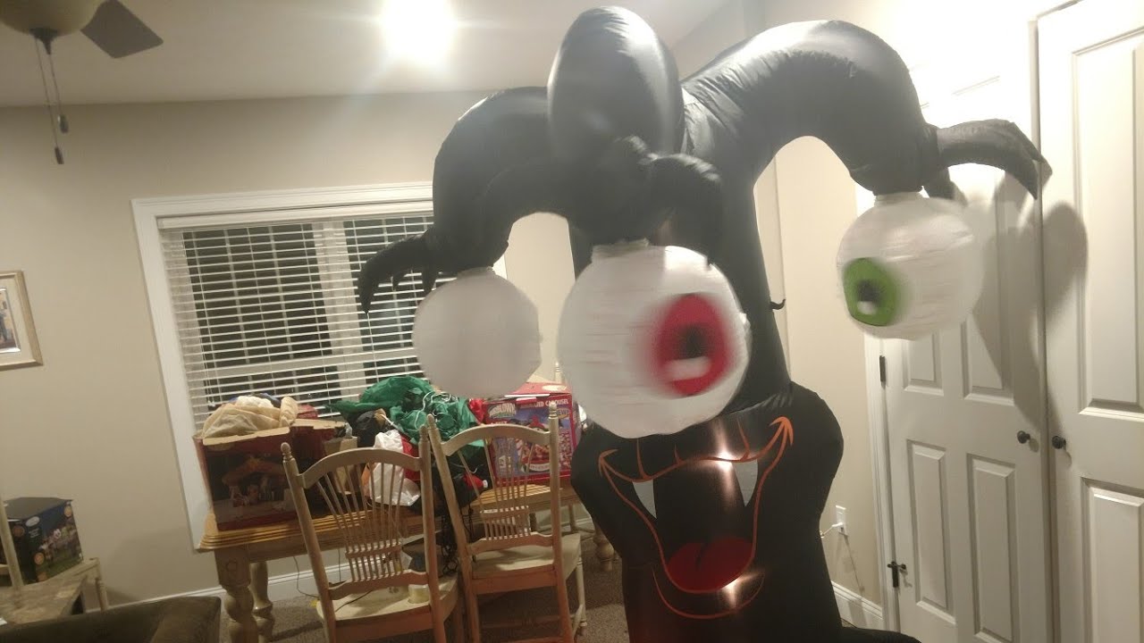 Gemmy 2018 7ft Spinning Eyeball Tree Airblown Inflatable Review - YouTube