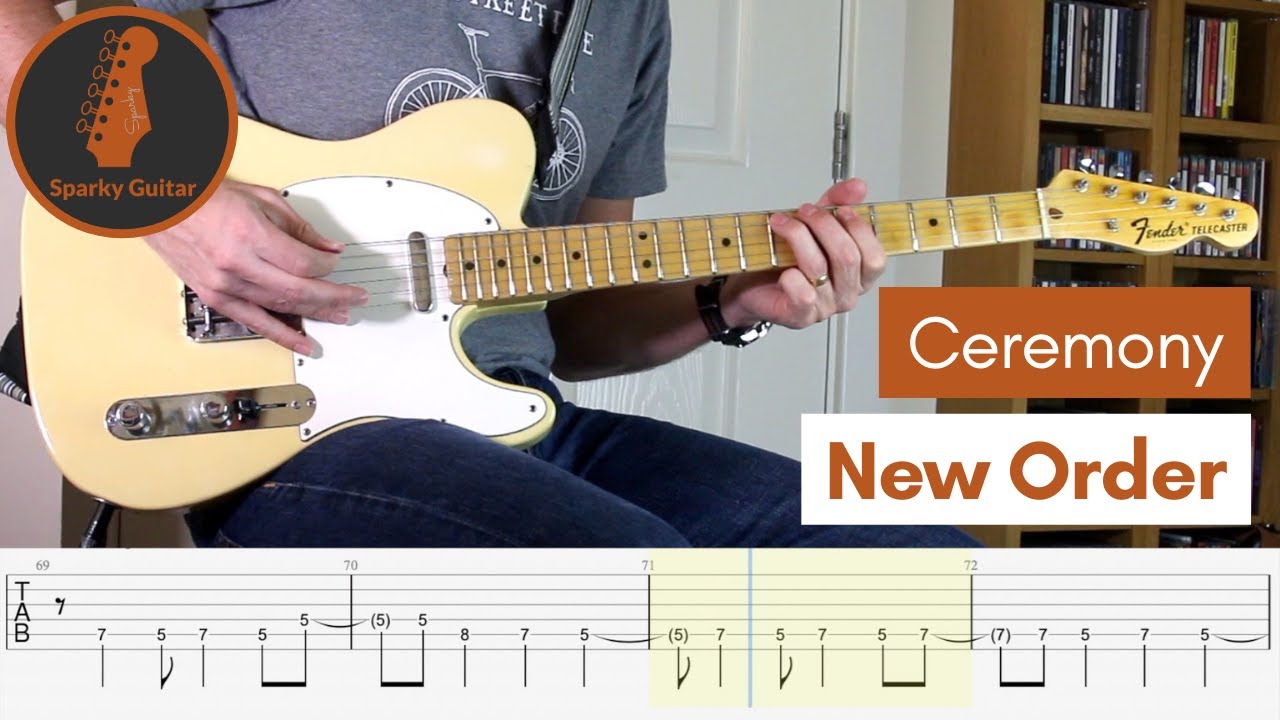 Ceremony - New Order (Guitar Cover #47 with Tabs) - YouTube