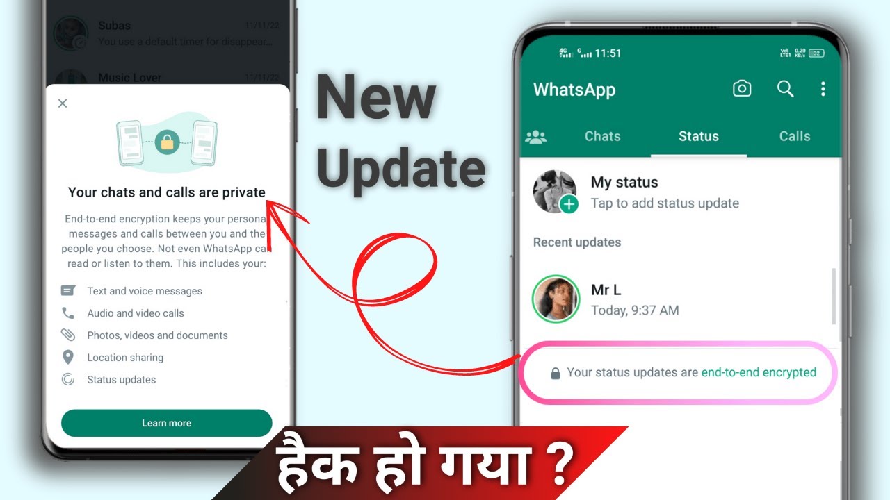 chart status calls Personal are end-to-end encrypted on whatsApp are end to end encrypted - YouTube