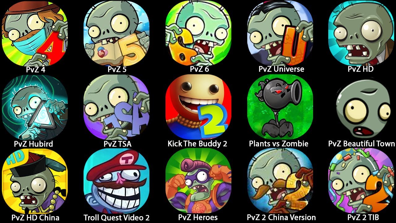 Plants vs Zombie 4 5 6 Hack,Kick The Buddy 2,PvZ Beautiful Town,PvZ ...
