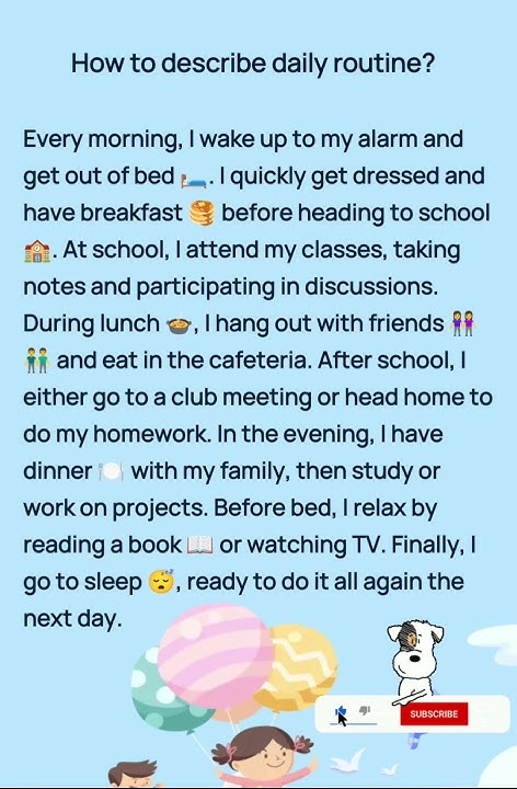 Describe your daily routine// how to define daily routine #english ...