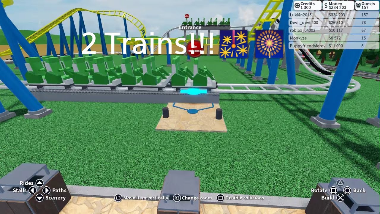 How to add more trains to your roller-coaster in Roblox (theme park ...