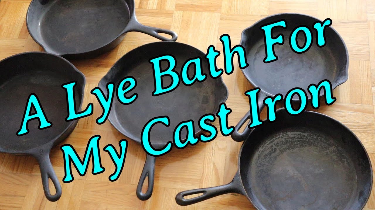 A Lye Bath For My Cast Iron - YouTube