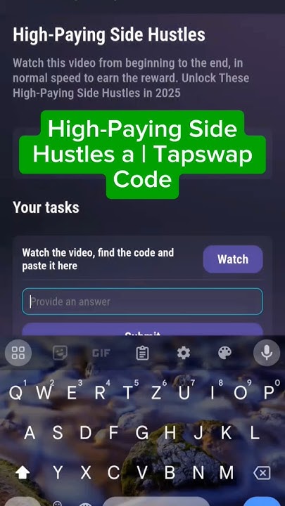 High-Paying Side Hustles | Tapswap code |tapswap code| High-Paying Side Hustles #tapswapcode # ...