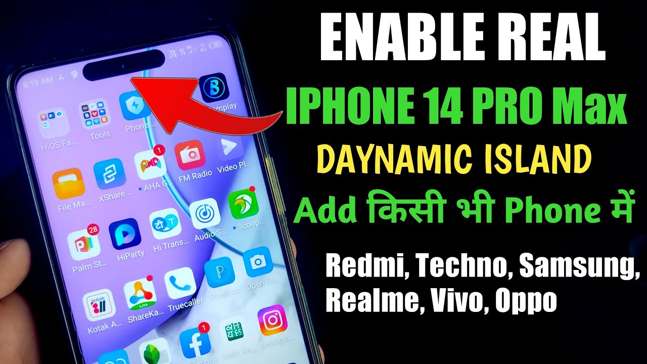 100% Real iphone 14 pro max dynamic island enable any Android device ...