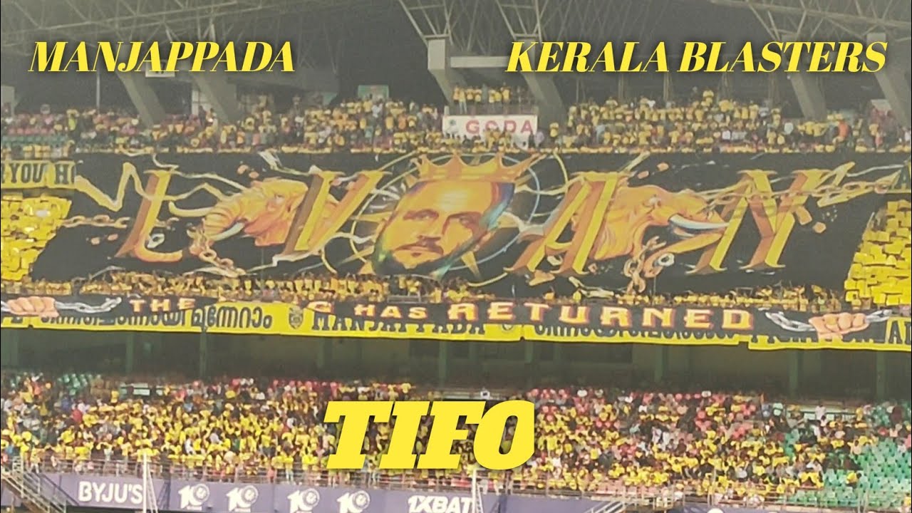 Manjappada Tifo// Kerala Blasters Tifo// Indian Super Legue Tifo ...