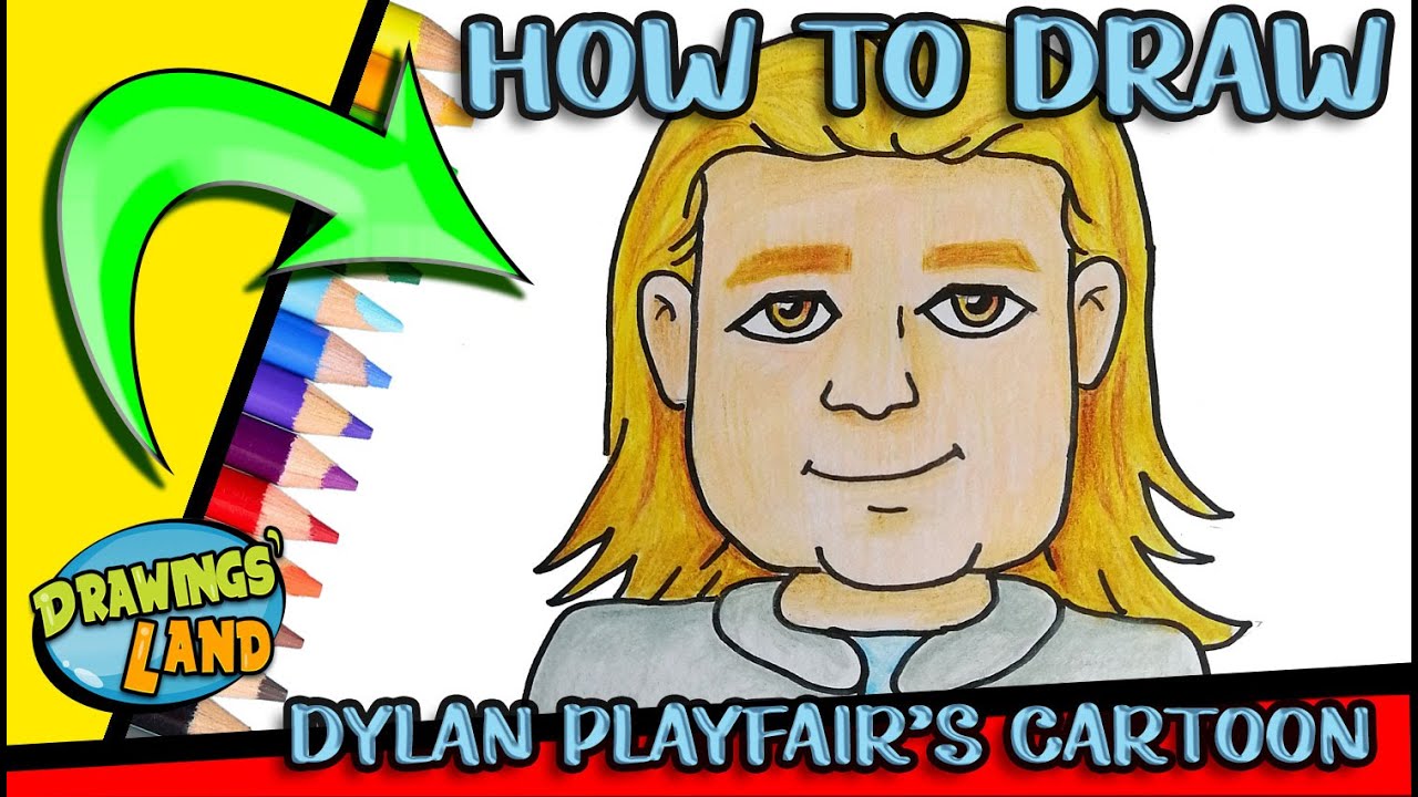 How to DRAW DYLAN PLAYFAIR’S CARTOON Easy Step by Step - YouTube