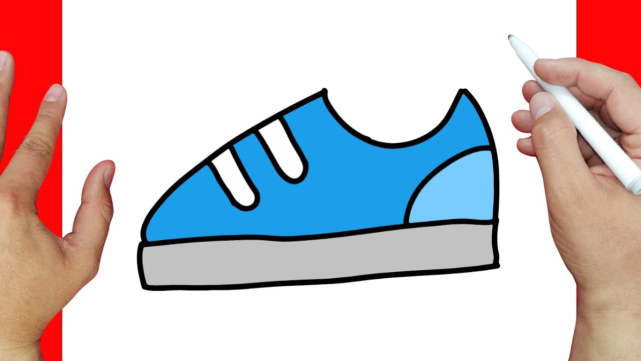 Cómo dibujar un zapato facil para niños | Dibujos fáciles - YouTube