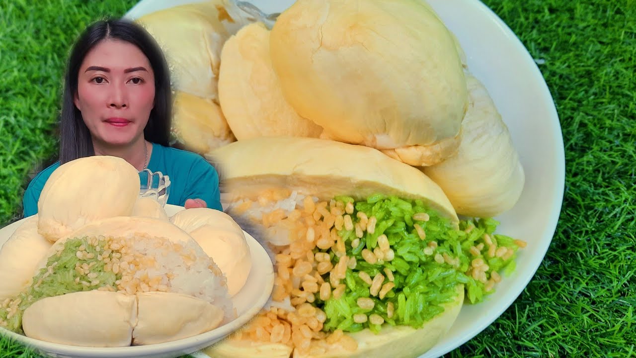เนื้อไก่ฉีก ข้าวเหนียวทุเรียน กินทุเรียนครั้งแรกของปี 28 เม ย 2566