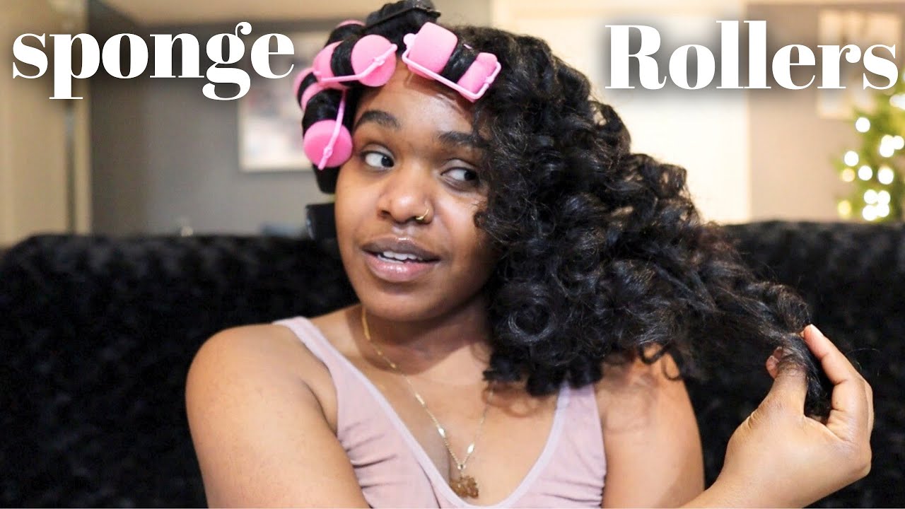 Sponge Roller Curls For Natural Hair - YouTube