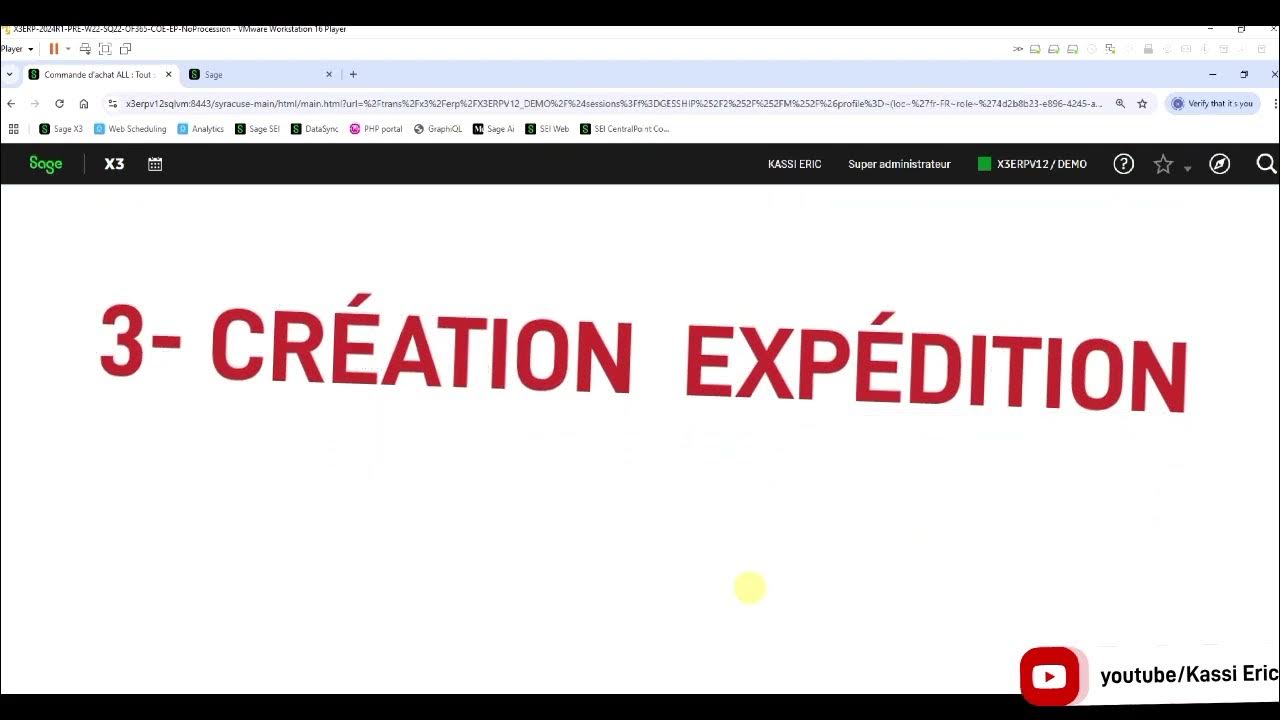 TUTO SAGE X3 V12 : GESTION DES CONTENEURS ET EXPERITION - YouTube