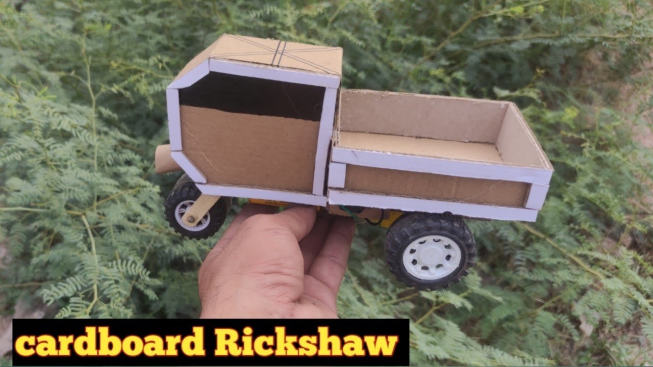 How to make a rickshaw for cardboard at home | technical Sajid DIY ...