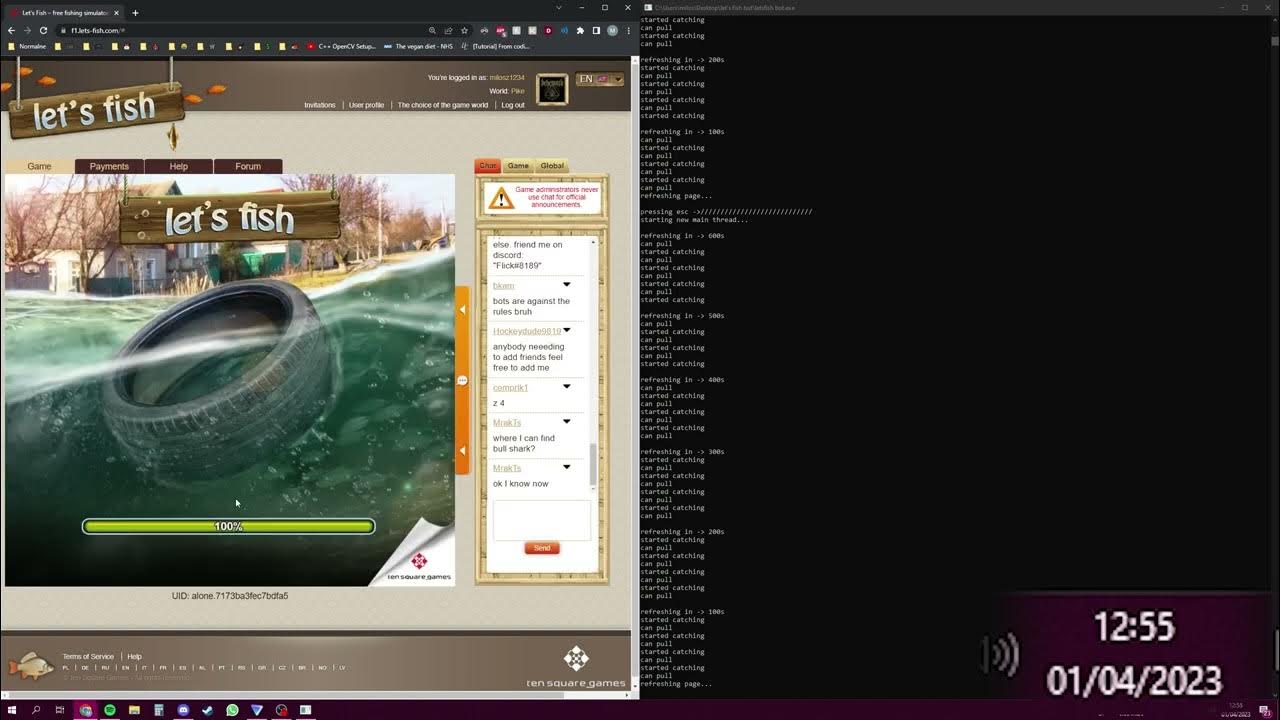 Lets Fish bot 1 hour - YouTube