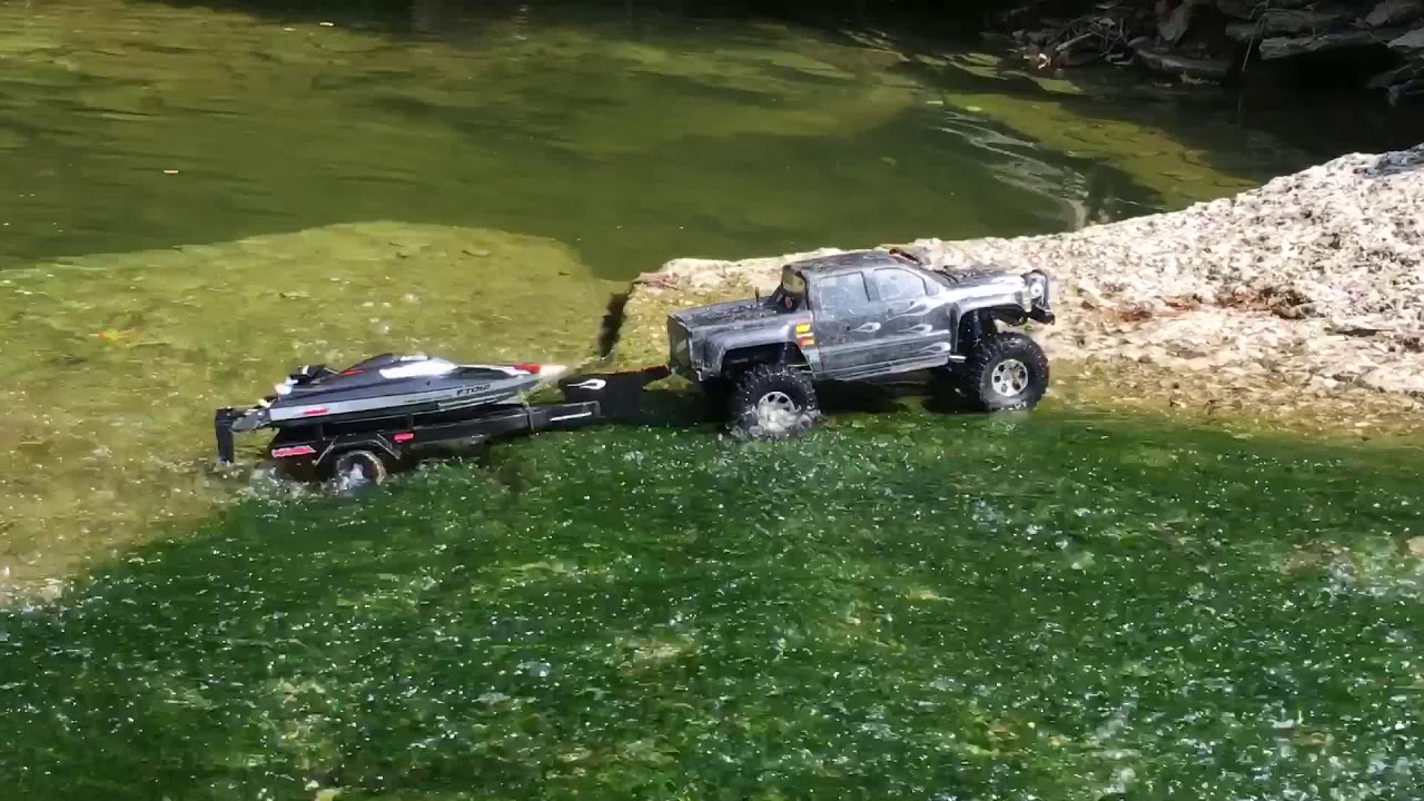 Traxxas TRX4 RC boat trailer - YouTube
