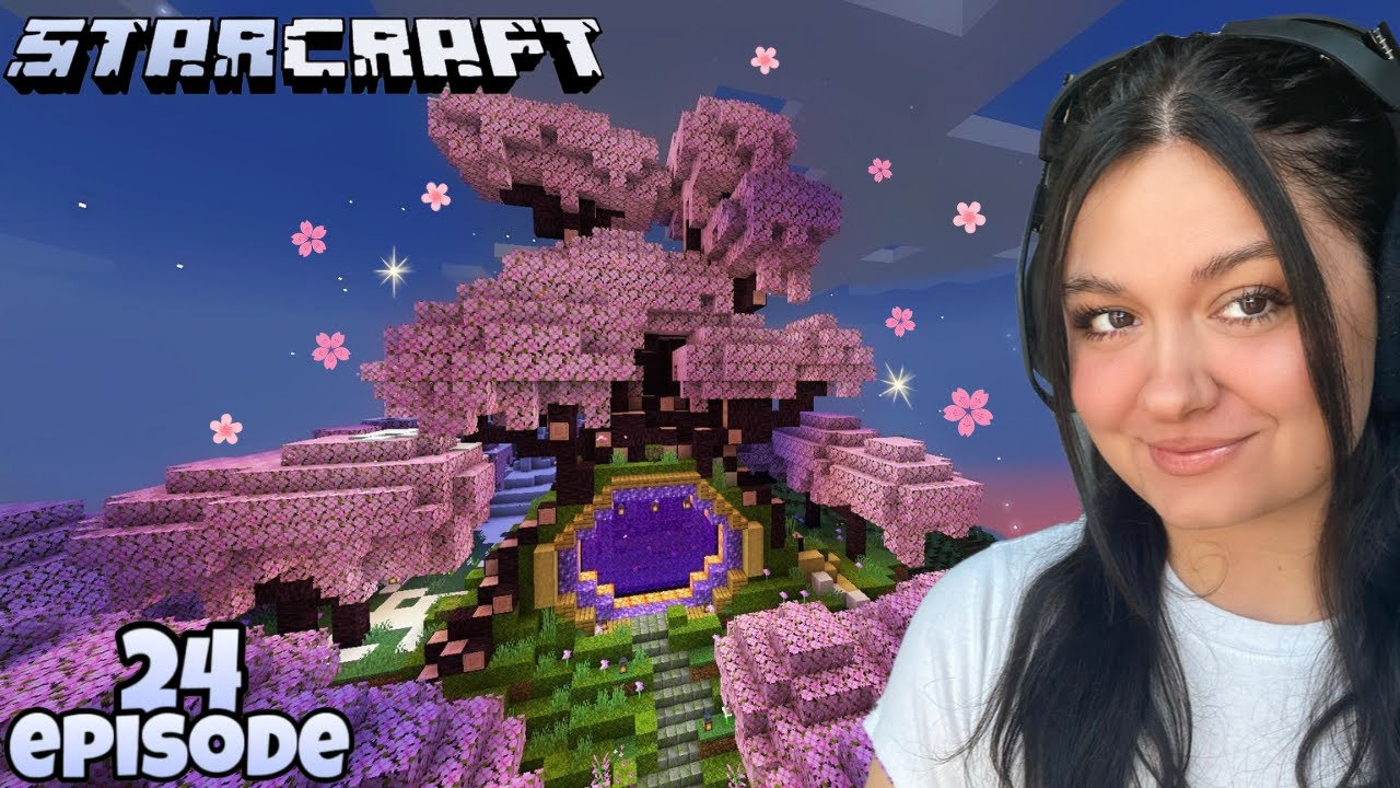 I built a Cherry Blossom TREE PORTAL🌸 | STARCRAFT ep.24 - YouTube