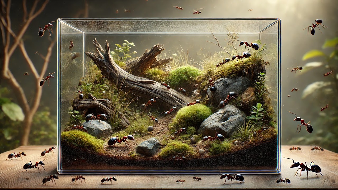 Ants Life - night 104 - Lasius Niger Colony - Ant farm, Formicarium ...