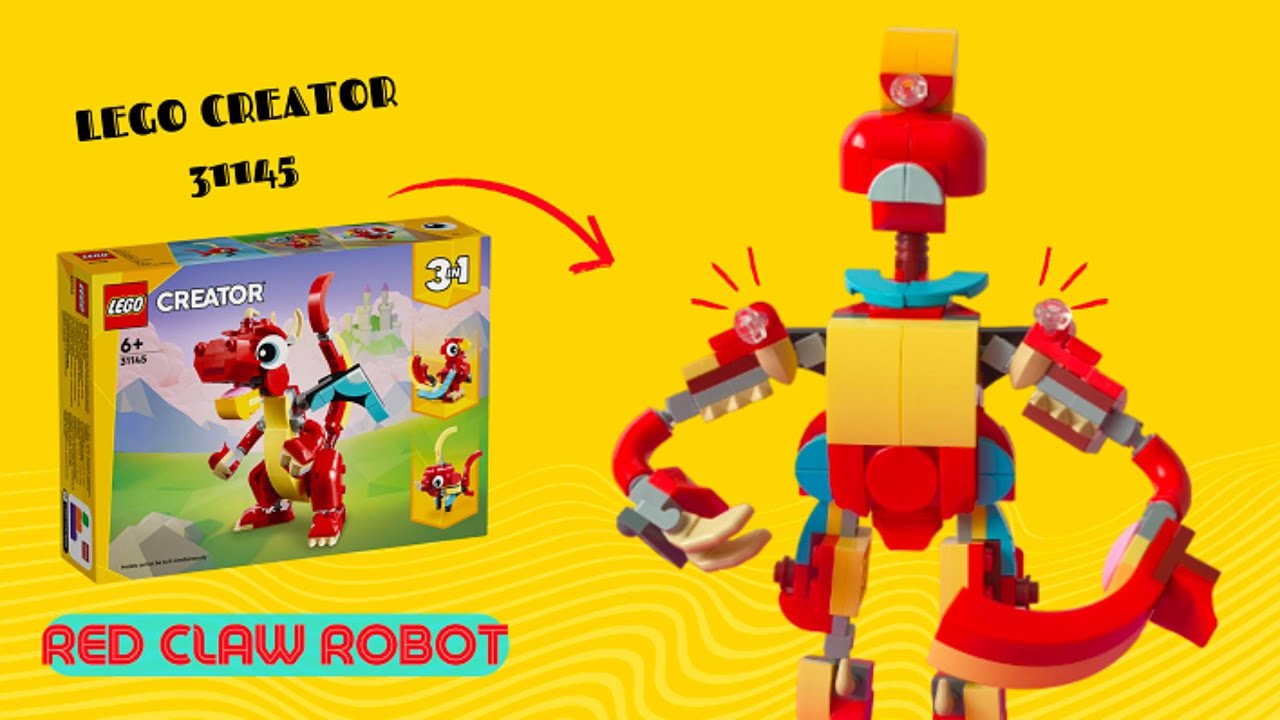 LEGO CREATOR 31145 RED CLAW ROBOT ( Alternate Build ) #lego #moc #mech ...