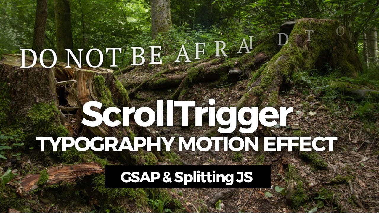 Scrolltrigger Typography Motion Effect Gsap Youtube