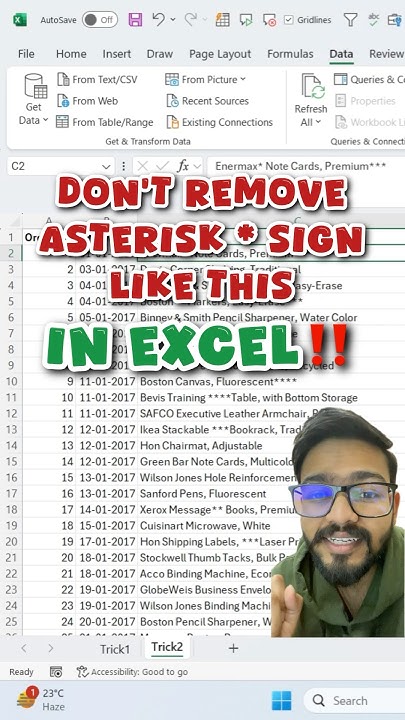 Don't remove asterisk in Excel like this‼️Instead Use Amazing Trick #excel #exceltips # ...