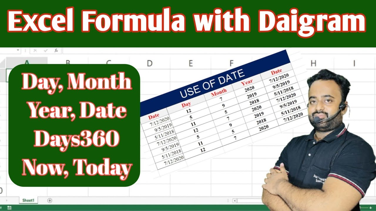 💥 Excel Date Formula Explained with Diagram | DAY, MONTH, YEAR, DATE ...