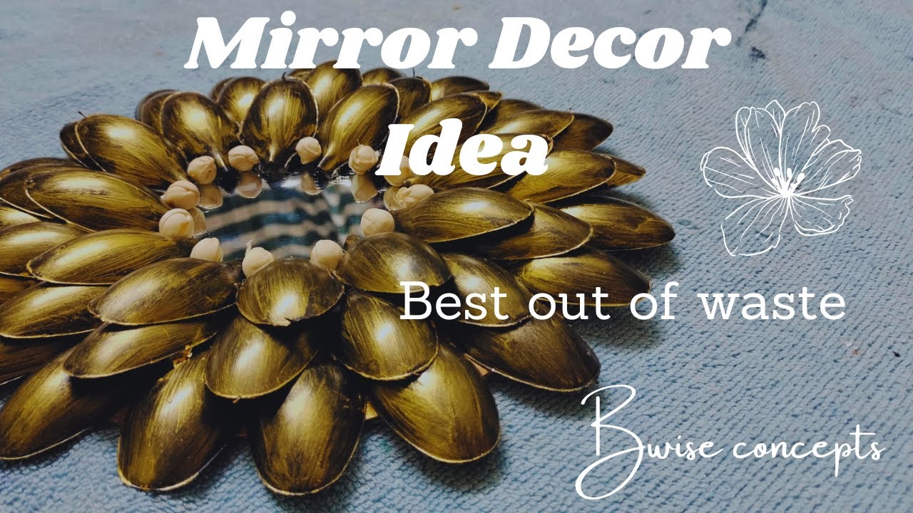DIY|Mirror Decor Idea|Mirror Wall Hanging|Reuse Waste For Home Decor ...