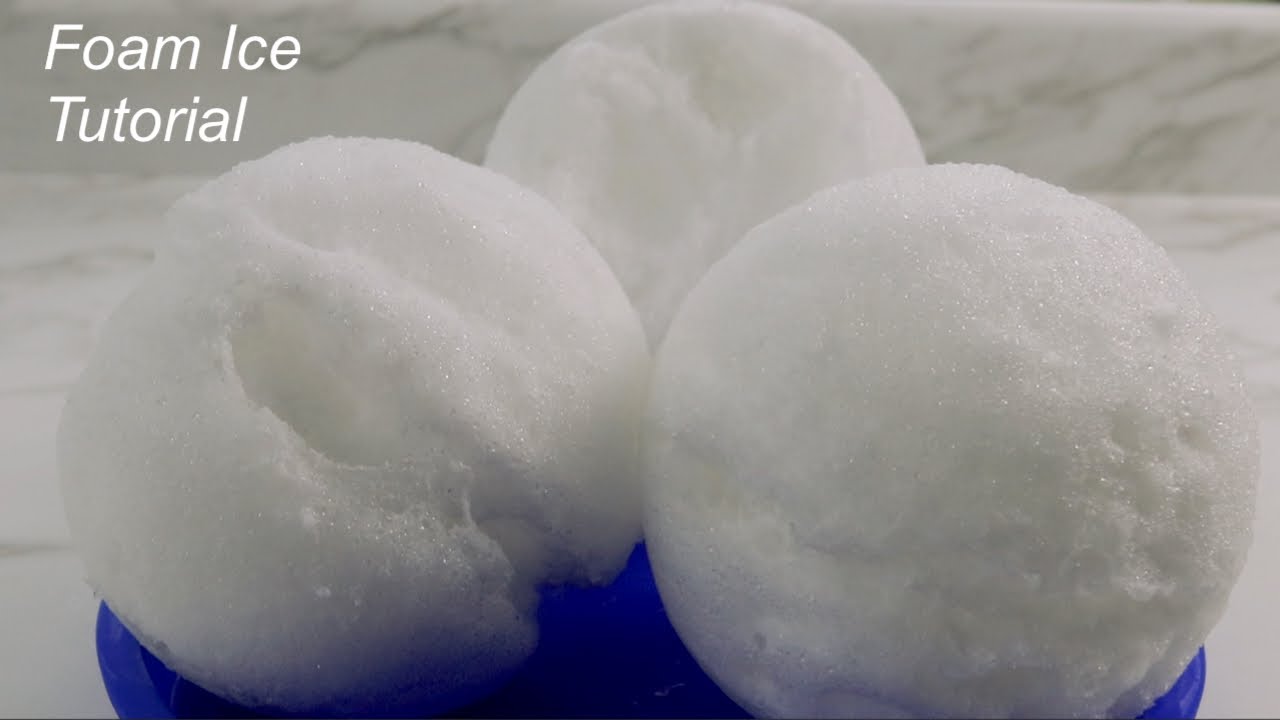 ASMR FOAM ICE TUTORIAL REQUEST/ FLUFFY WHITE SNOWBALLS - YouTube