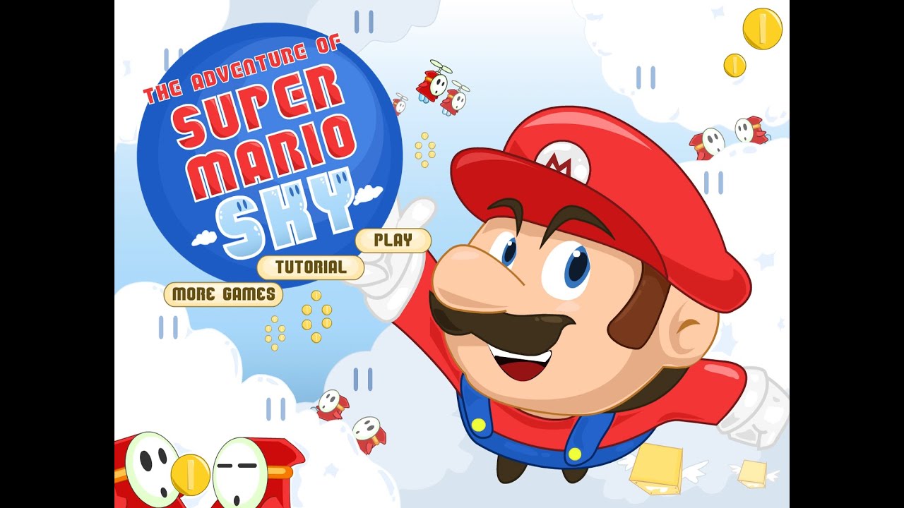 The Adventure of Super Mario Sky (Flash Game) Complete Walkthrough in ...