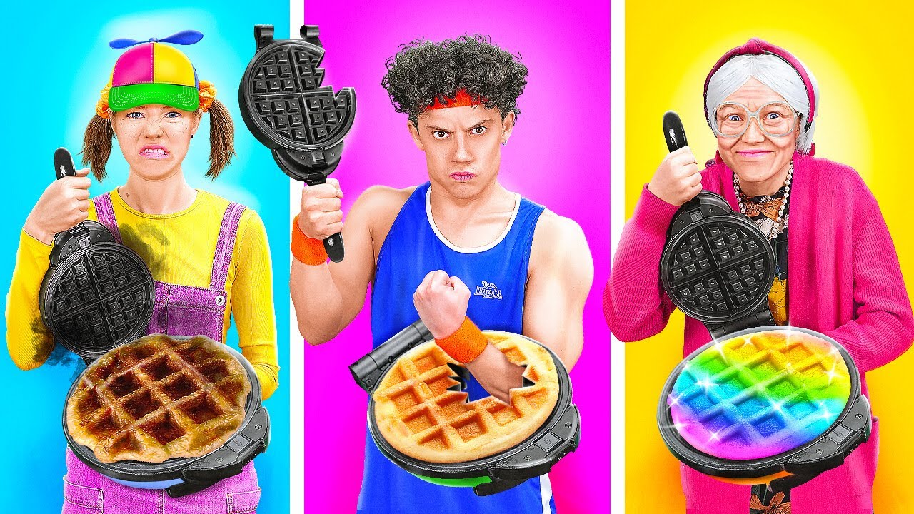 GRANNY VS JOCK FOOD CHALLENGE || Crazy Cooking Hacks and Ideas by 123 ...