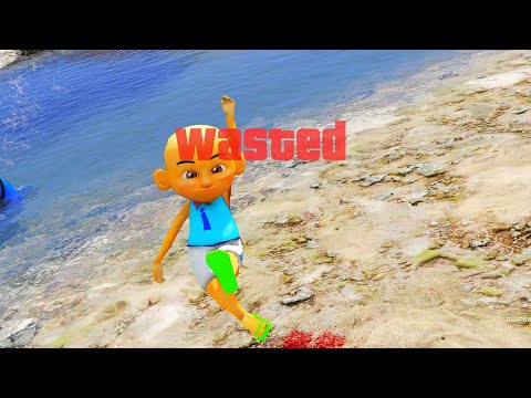 Upin & Ipin - The Ultimate GTA V Jumps Fails | Upin ipin kaget GTA Lucu Ep.163 | Funny Moments