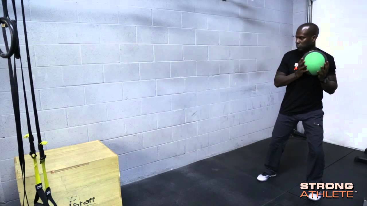 Unilateral Medicine Ball Wall Ball Toss - YouTube